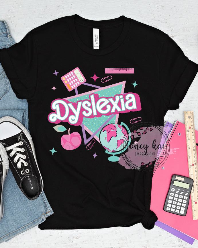 DTF Pink Dyslexia 90s Vibe – Honey Kay Impressions