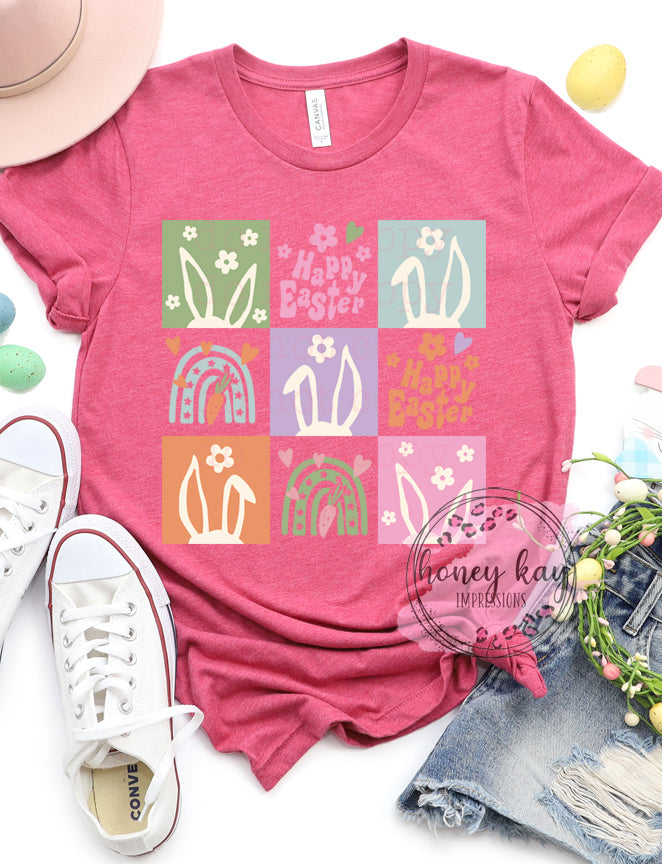 DTF Happy Easter Patchwork – Honey Kay Impressions