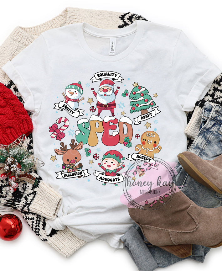 DTF Holiday SPED Characters – Honey Kay Impressions