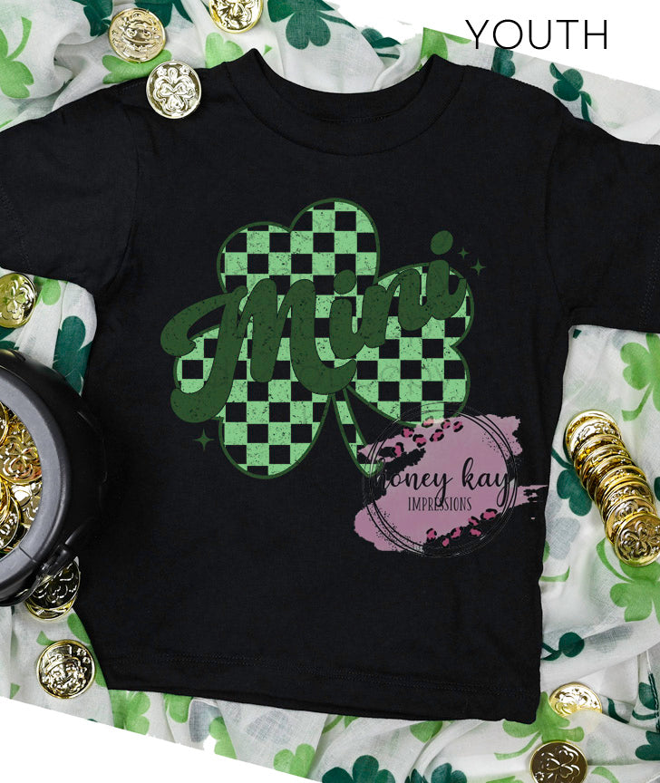 DTF Mini Checkered Clover – Honey Kay Impressions