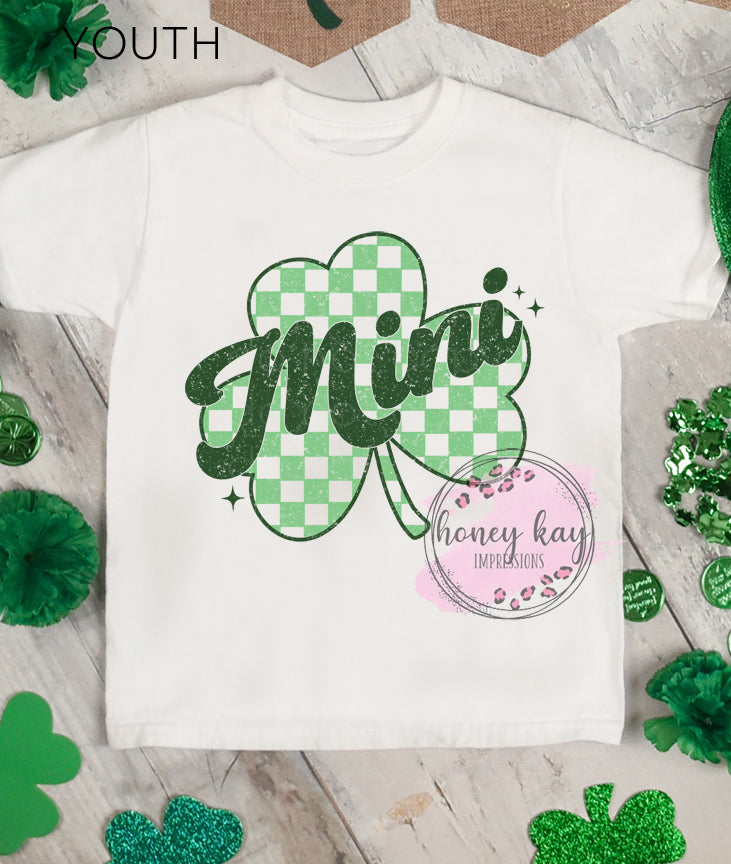 DTF Mini Checkered Clover – Honey Kay Impressions