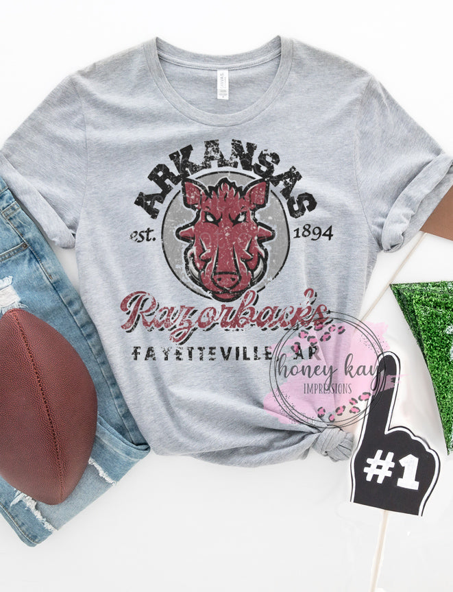 DTF Football Razorbacks – Honey Kay Impressions